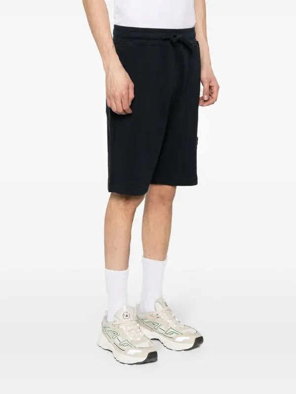 Stone Island Compass Cotton Bermuda Shorts - Blue