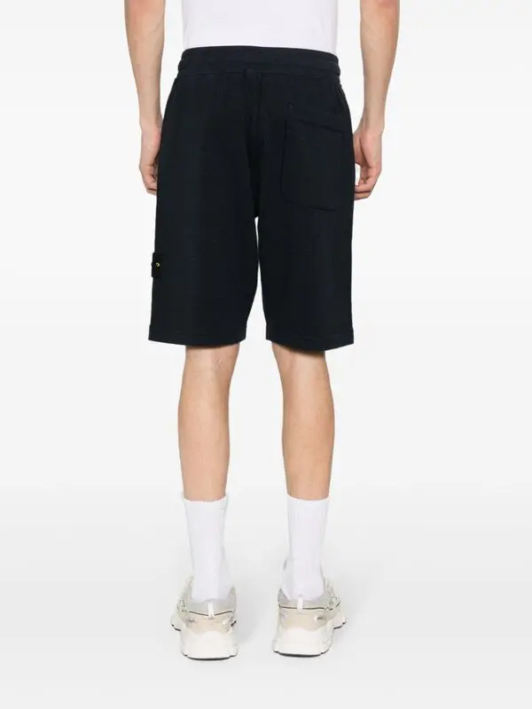 Stone Island Compass Cotton Bermuda Shorts - Blue