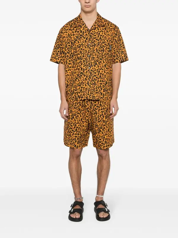 Palm Angels Leopard-print Poplin Shirt