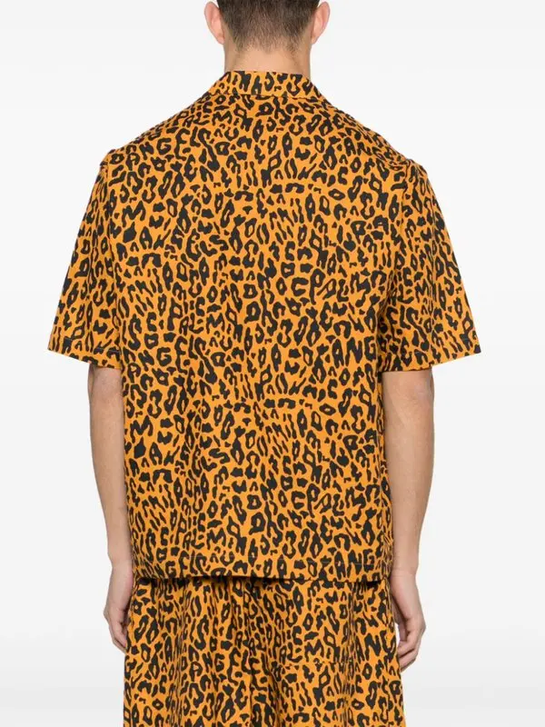 Palm Angels Leopard-print Poplin Shirt