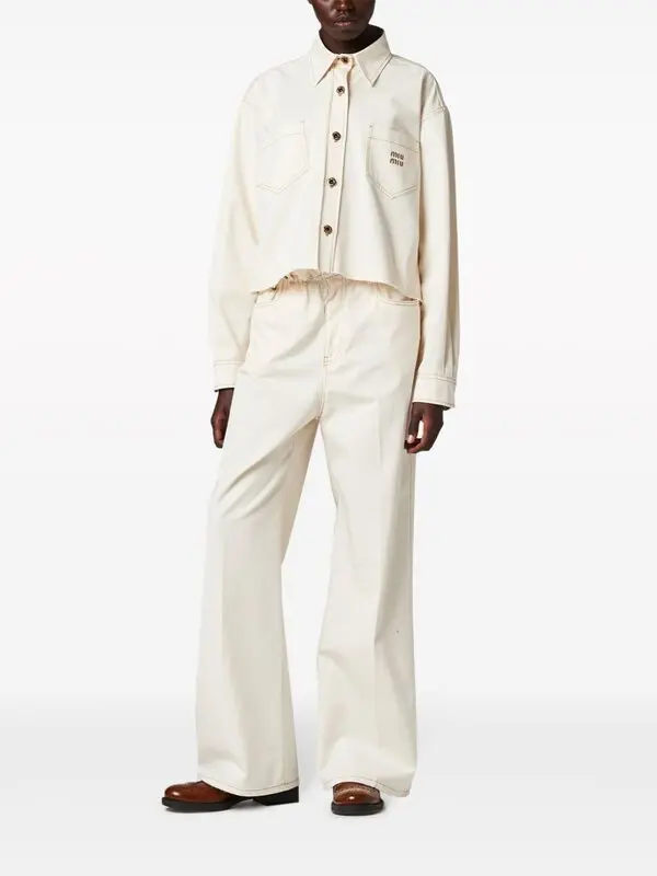 Miu Miu Logo-embroidered Denim Jacket
