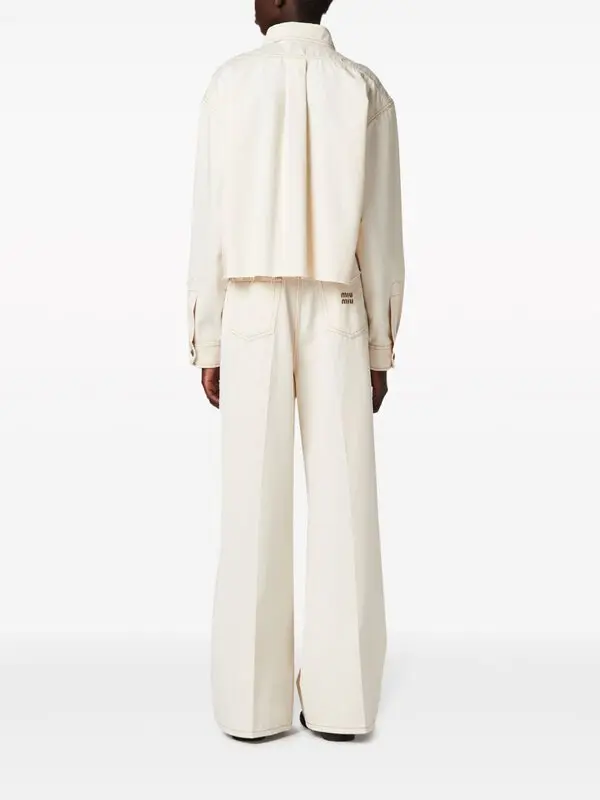 Miu Miu Logo-embroidered Denim Jacket