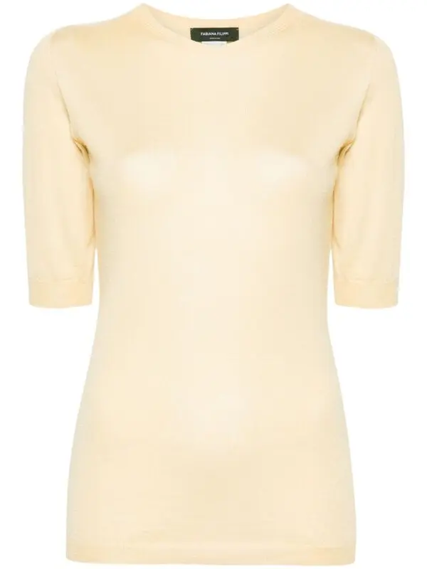 Fabiana Filippi Short-sleeve Sweater - Yellow