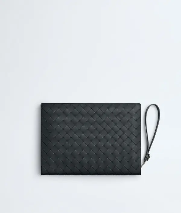 Bottega Veneta Small Intrecciato Document Case With Wristlet