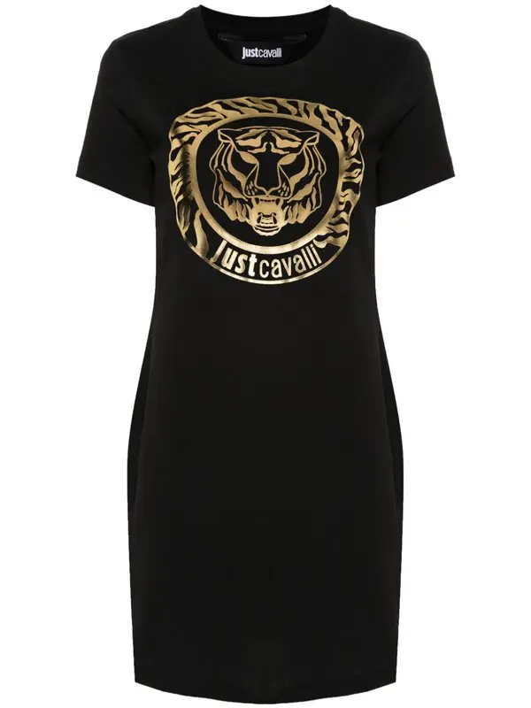 Just Cavalli Tiger Head-print T-shirt Dress