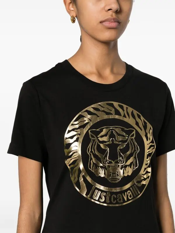 Just Cavalli Tiger Head-print T-shirt Dress