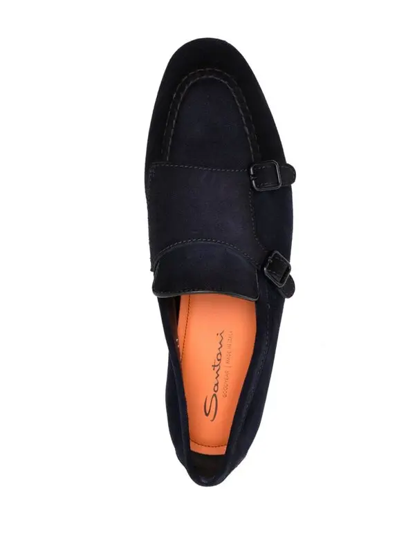 Santoni Suede Monk Shoes