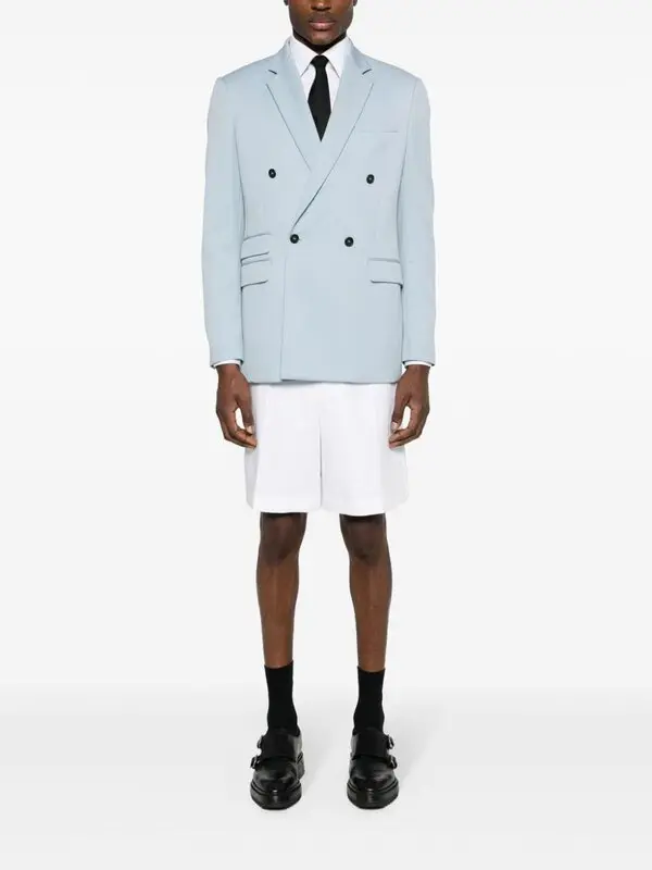Valentino Garavani Cotton Pressed-crease Shorts - White