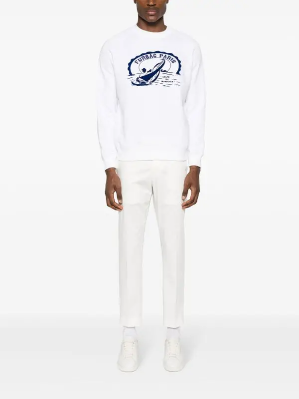 PT TORINO Slim-fit Cropped Chinos With Feather Detail - White
