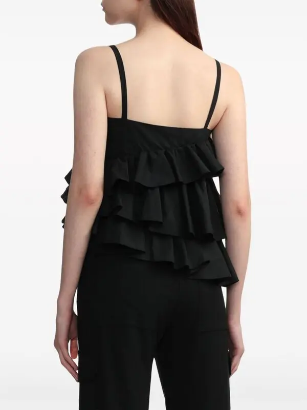 MSGM Asymmetric Ruffle Top