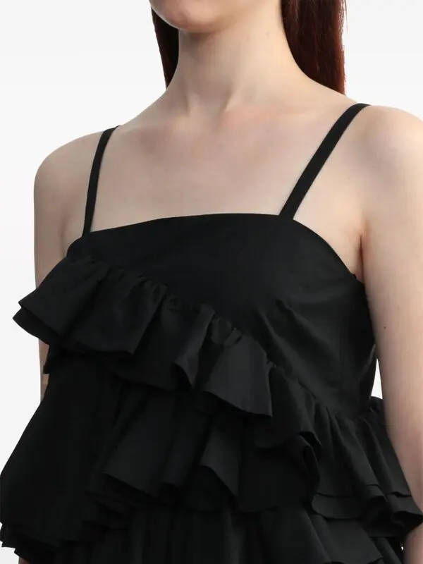 MSGM Asymmetric Ruffle Top