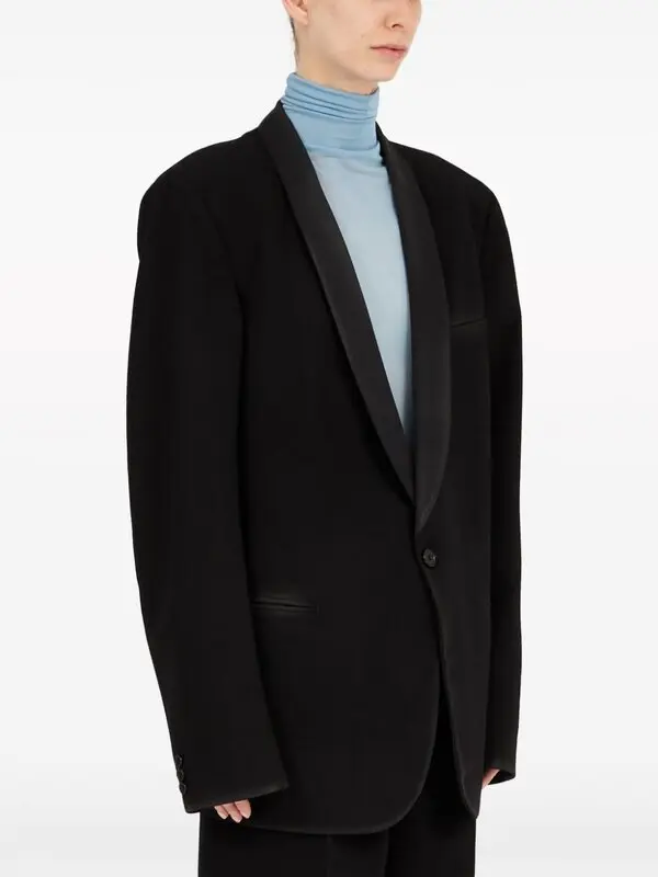 MAISON MARGIELA Four-stitch Logo Single-breasted Blazer - Black