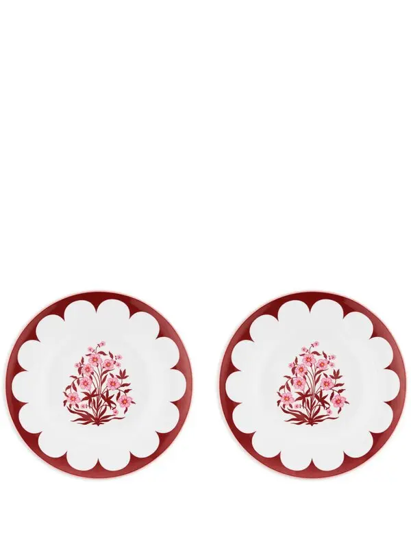 AQUAZZURA CASA Jaipur Soup Plates - Red