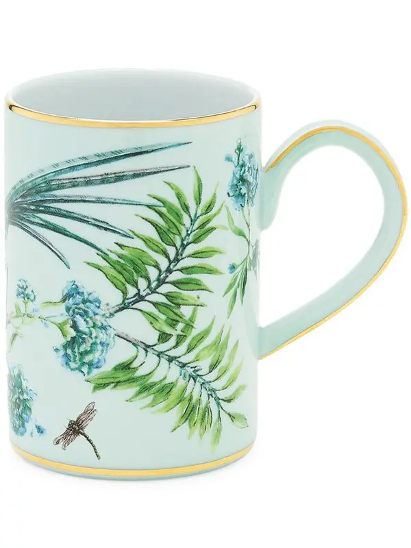 AQUAZZURA CASA Secret Garden Porcelain Mug - Green