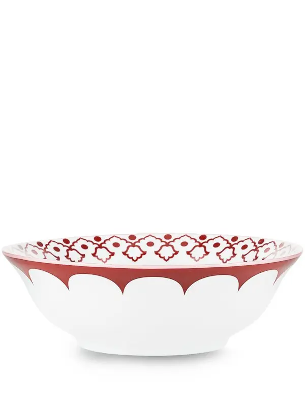 AQUAZZURA CASA Jaipur Porcelain Salad Bowl - Red