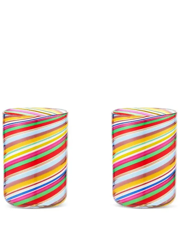 AQUAZZURA CASA Rainbow Swirl Tumblers - Pink