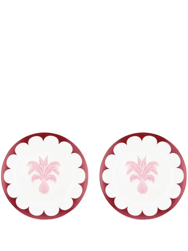 AQUAZZURA CASA Jaipur Porcelain Dessert Plates - White