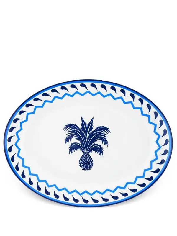 AQUAZZURA CASA Jaipur Oval Platter - Blue