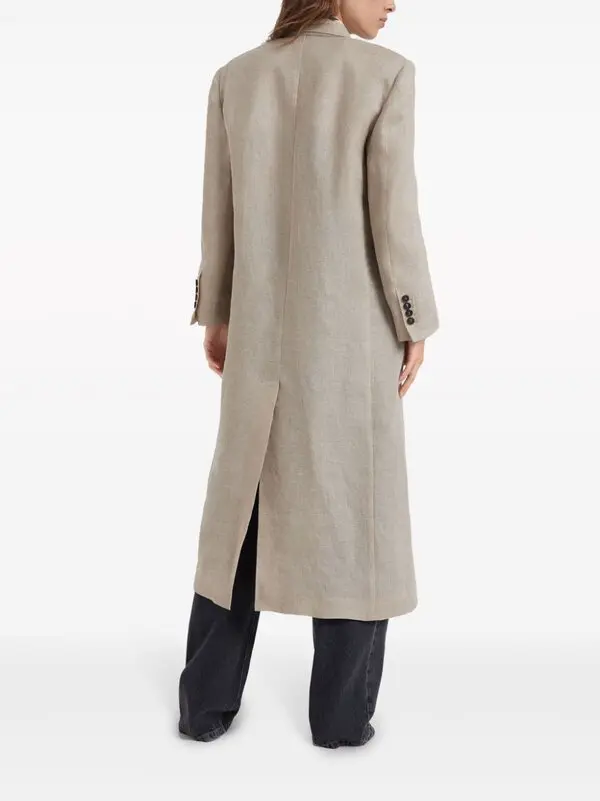 Brunello Cucinelli Double-breasted Linen Coat