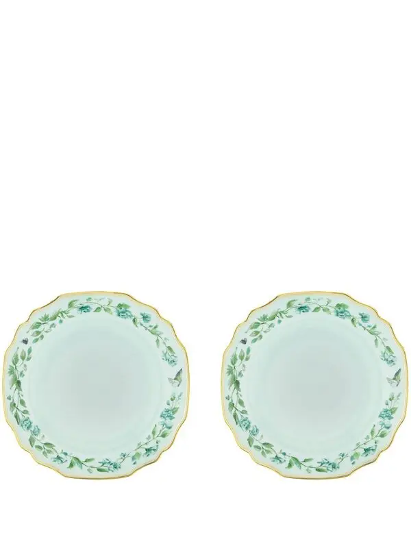 AQUAZZURA CASA Secret Garden Soup Plates - Green