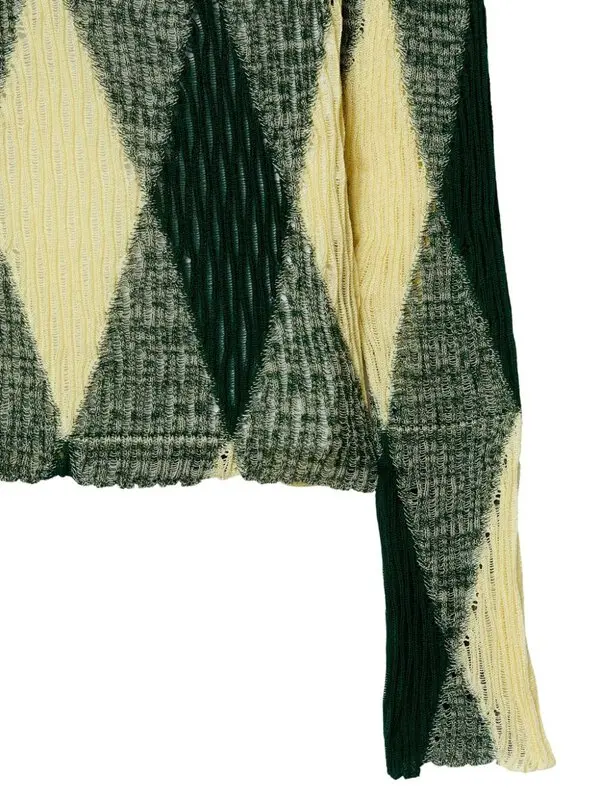 Burberry Argyle-knit High-neck Jumper