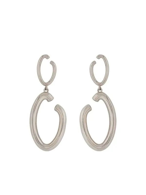 Oscar De La Renta Signature O Hoop Earrings - Silver