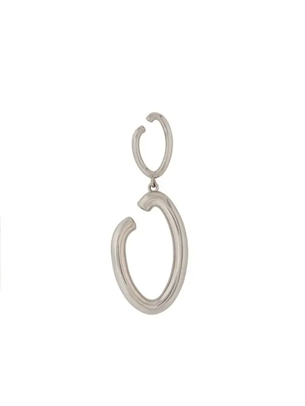 Oscar De La Renta Signature O Hoop Earrings - Silver