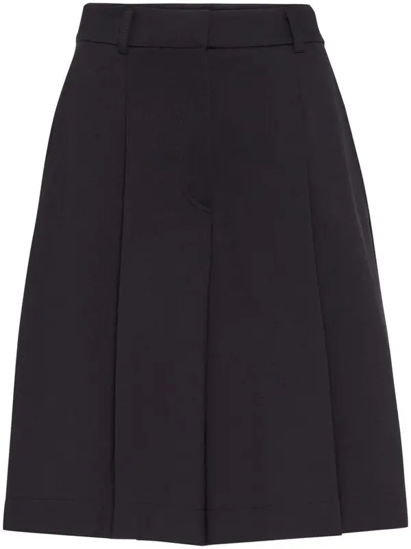 Brunello Cucinelli High-waist Knee-length Shorts - Black