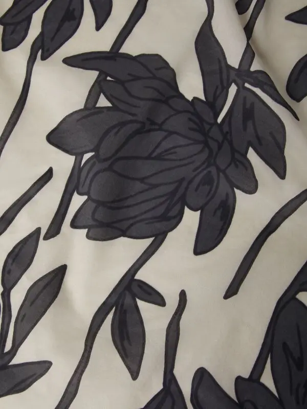 Brunello Cucinelli Leaf-print Cotton Scarf
