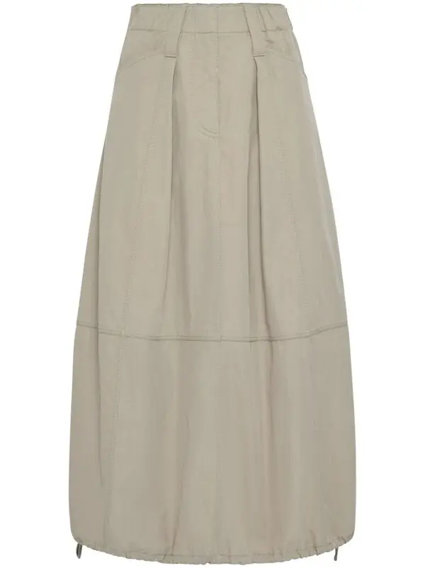 Brunello Cucinelli Drawstring Midi Skirt