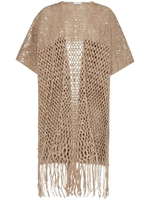 Brunello Cucinelli Macramé Cardigen-coat
