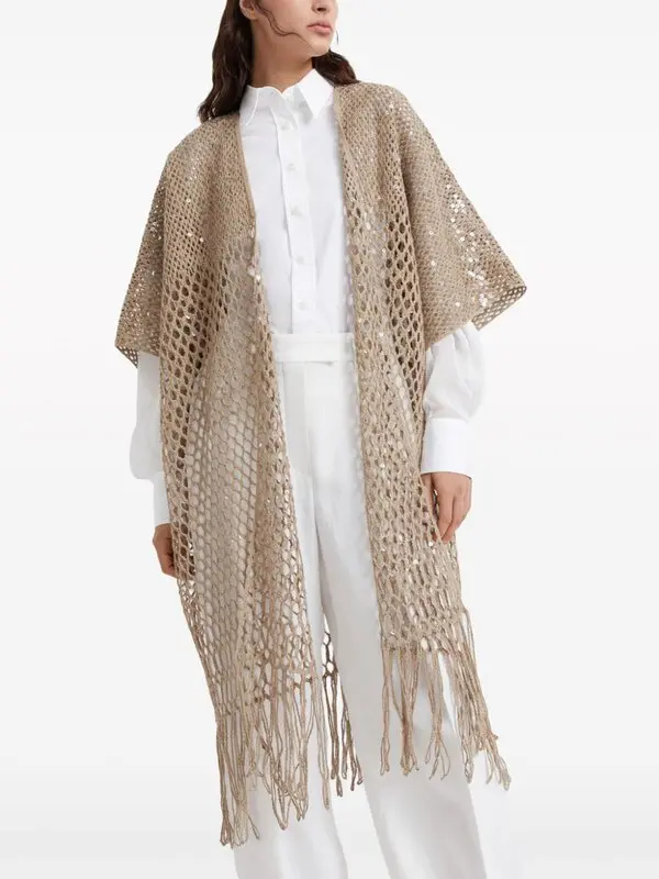Brunello Cucinelli Macramé Cardigen-coat