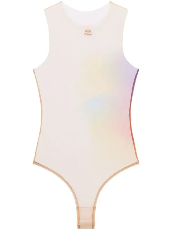 COURREGES Aura Tulle Bodysuit - Neutrals