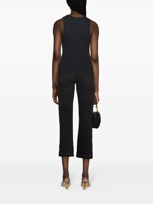 AGOLDE Poppy Ribbed-knit Tank Top - Black
