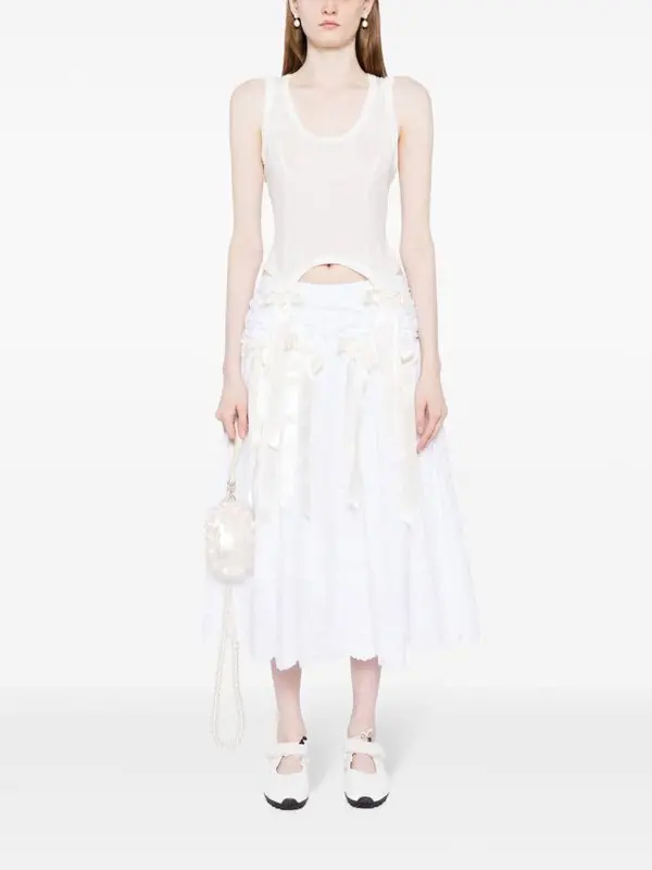 Simone Rocha Easy Bow Tails Tank Top - White