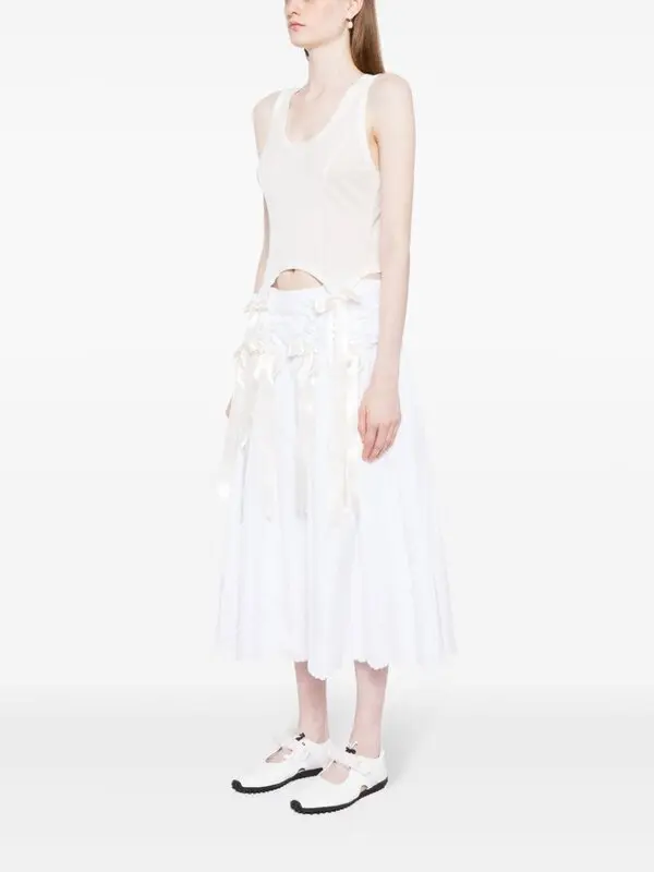 Simone Rocha Easy Bow Tails Tank Top - White