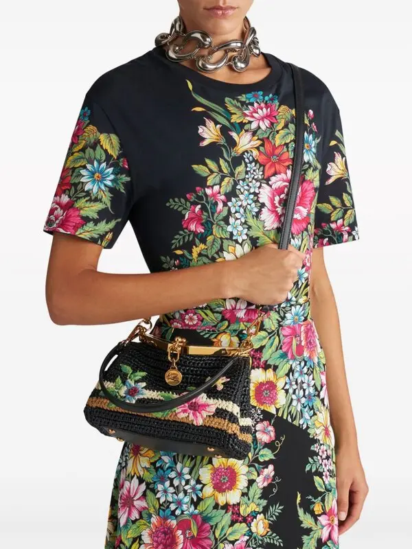 Etro Vela Floral-embroidered Crossbody Bag