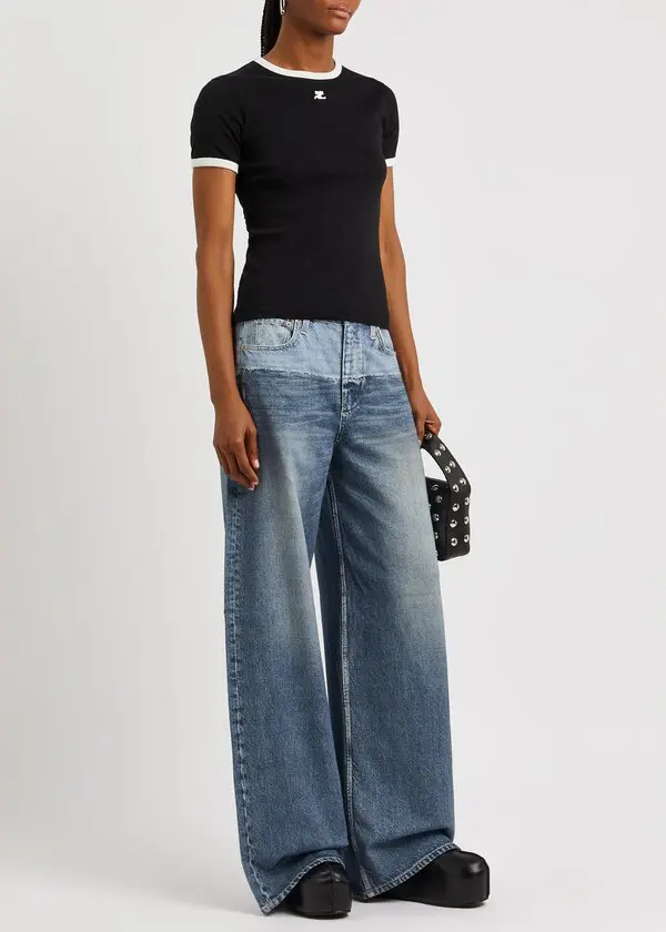 Rag & Bone Miramar Sofie Printed Chambray Trousers