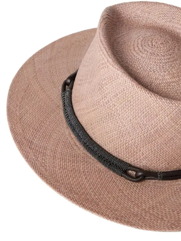 Brunello Cucinelli Interwoven-straw Fedora Hat
