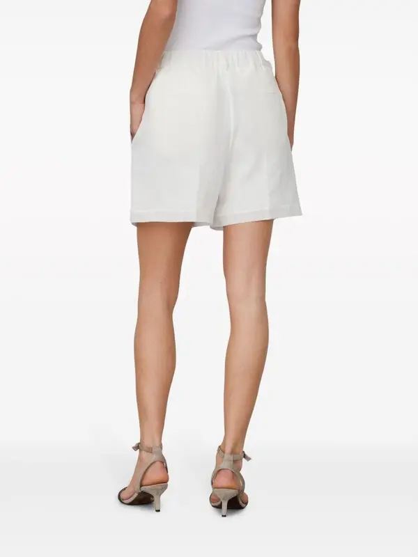 Brunello Cucinelli Elasticated Waist Cotton Shorts - White