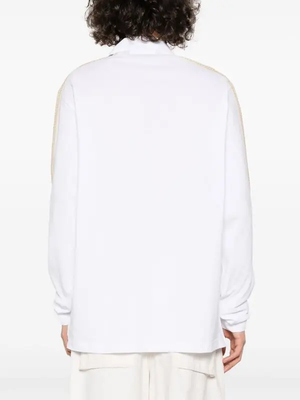 Palm Angels Crochet-trim Polo Shirt - White