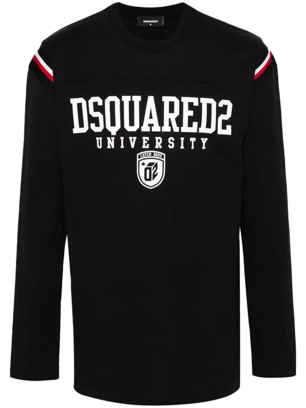 Dsquared2 Varsity Logo-print T-shirt - Black