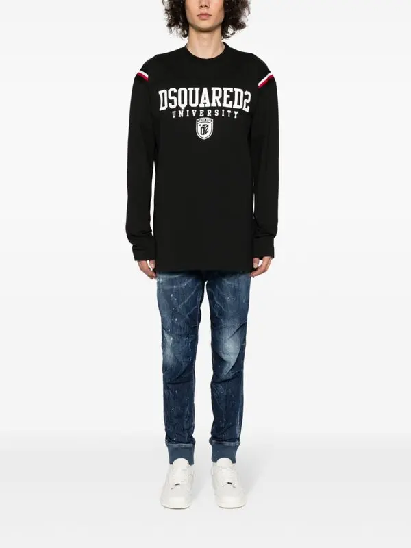 Dsquared2 Varsity Logo-print T-shirt - Black