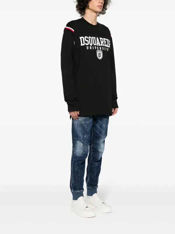 Dsquared2 Varsity Logo-print T-shirt - Black