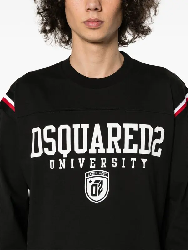 Dsquared2 Varsity Logo-print T-shirt - Black
