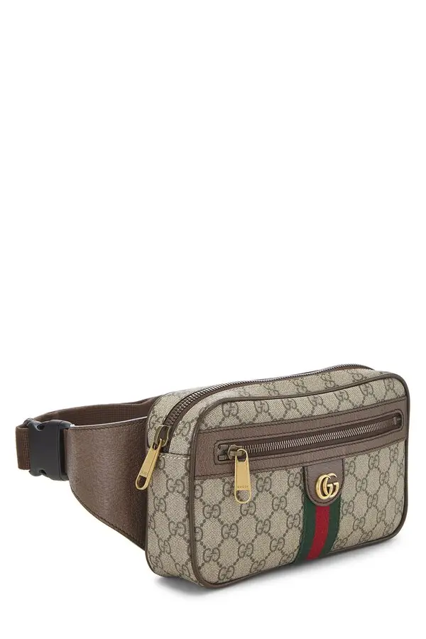Gucci Original Gg Supreme Ophidia Belt Bag - Brown