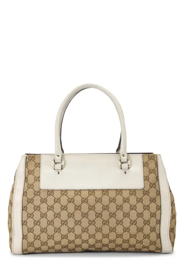 Gucci Original Gg Canvas Trophy Handbag - White