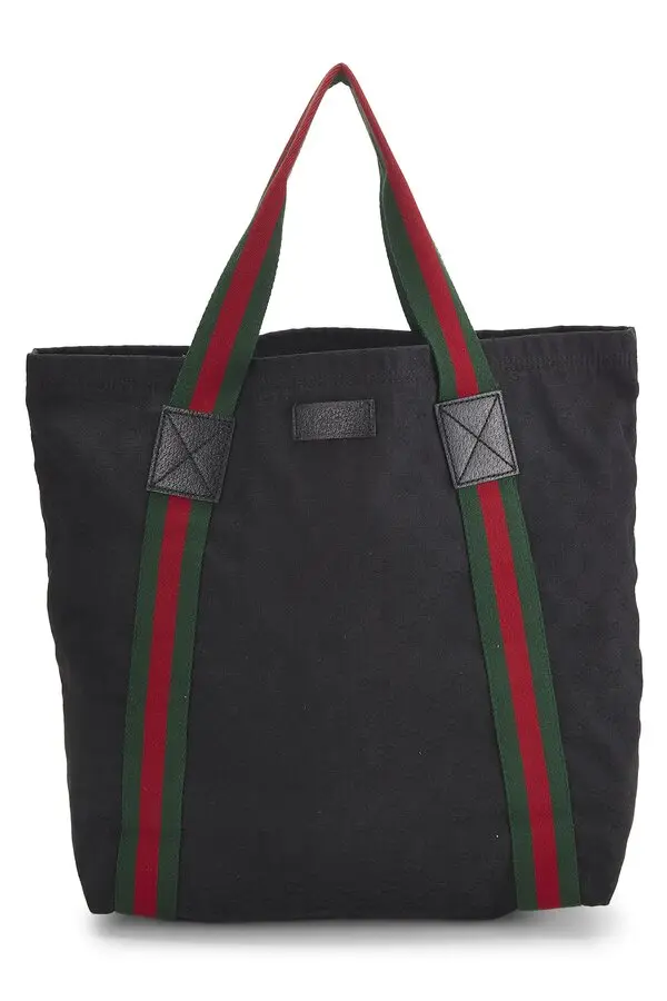 Gucci Original Gg Canvas Flat Web Tote