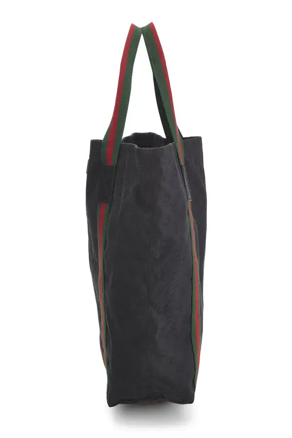 Gucci Original Gg Canvas Flat Web Tote
