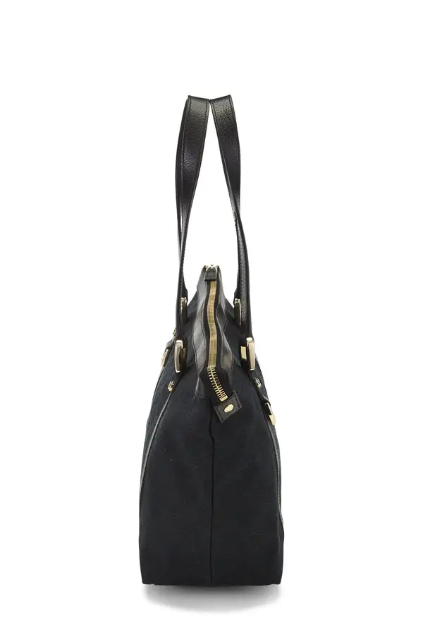 Gucci Gg Canvas Abbey Zip Tote - Black